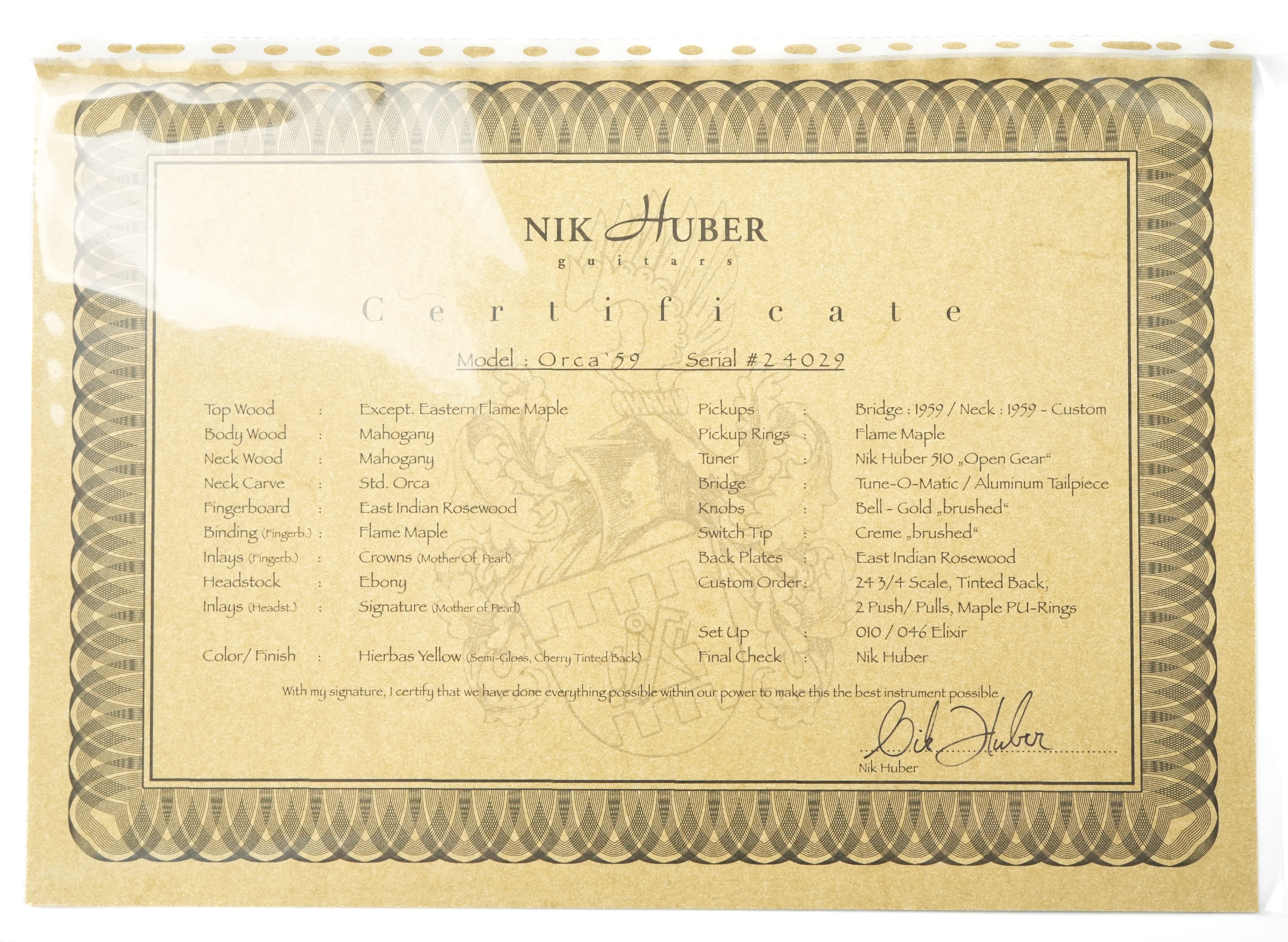 Nik Huber Custom Orca 59 2024 | TFOA