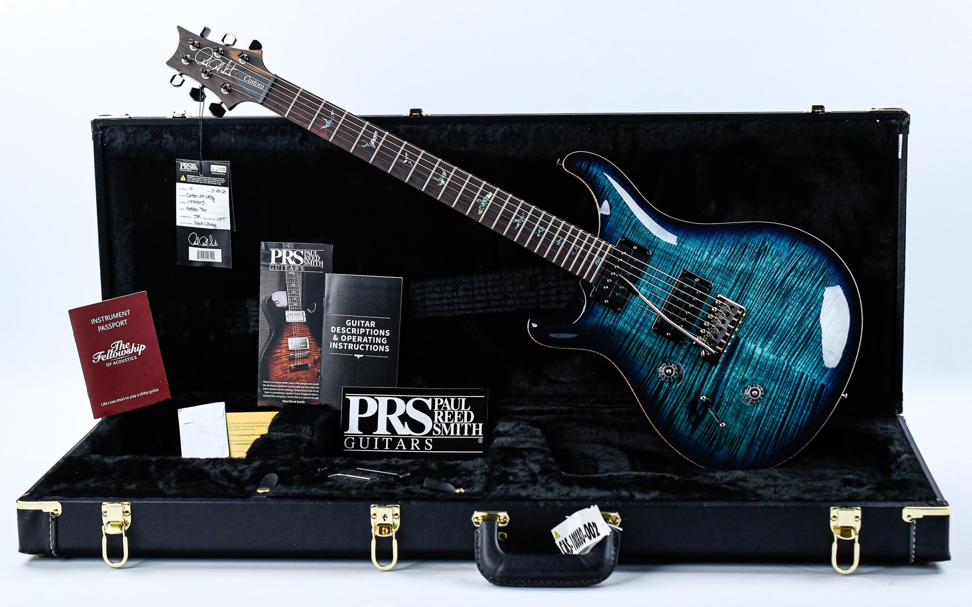 PRS Wood Library Custom 24 10 Top Cobalt Blue Lefty | The Fellowship of ...