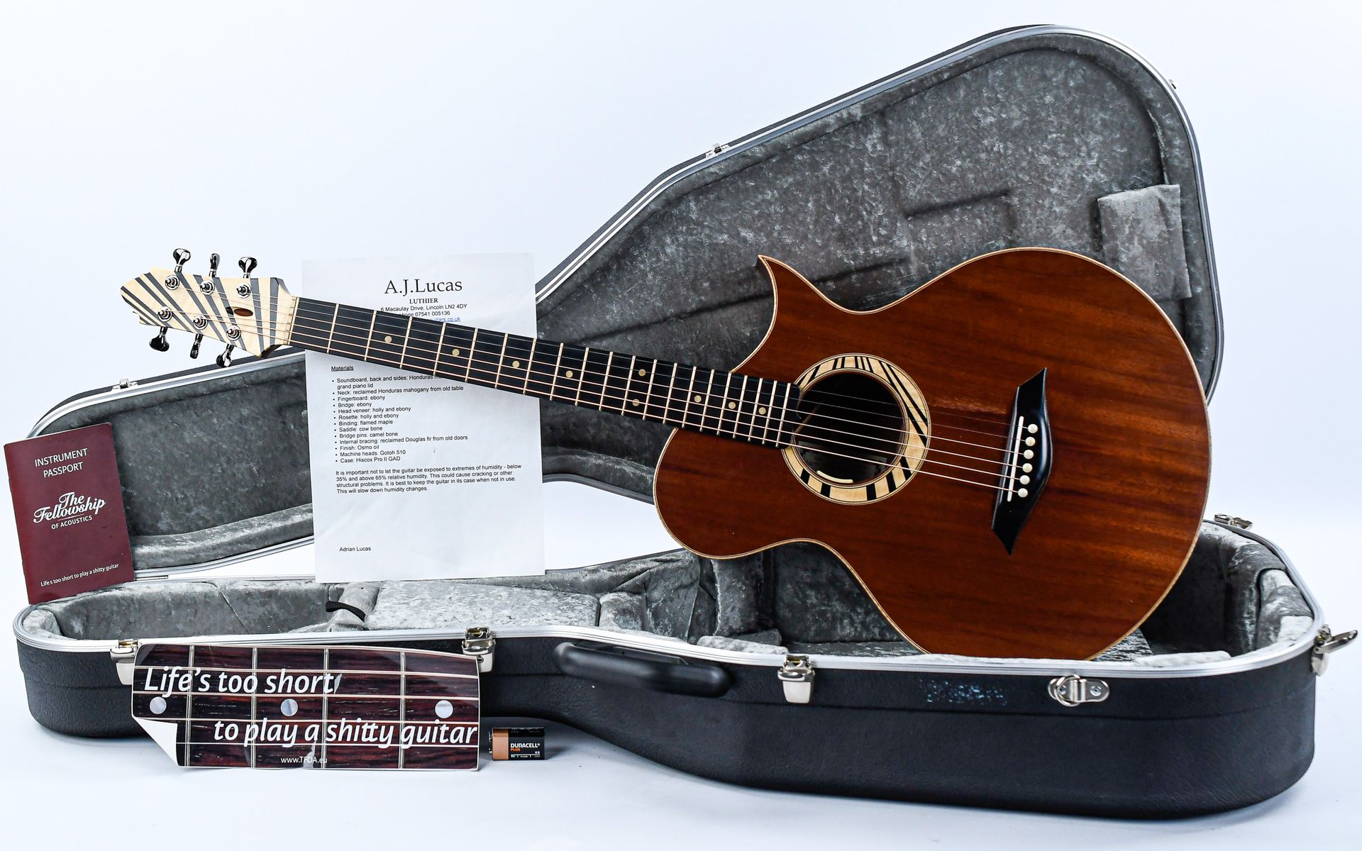 AJ Lucas Arbor Sweep Honduras Mahogany | The Fellowship of Acoustics