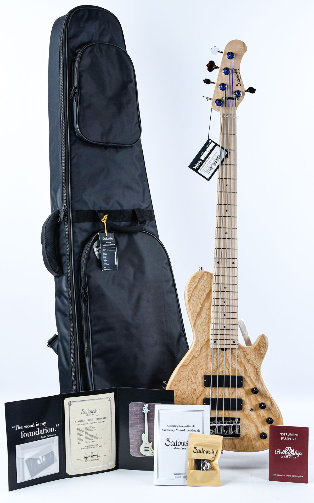 Sadowsky MetroLine 24 Fret Single Cut Bass Swamp Ash Body 5 String ...