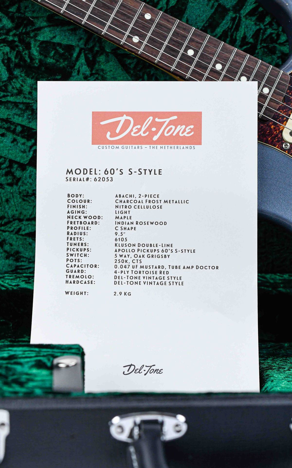 Del Tone 60s S Style Charcoal Frost Metallic | The Fellowship of Acoustics