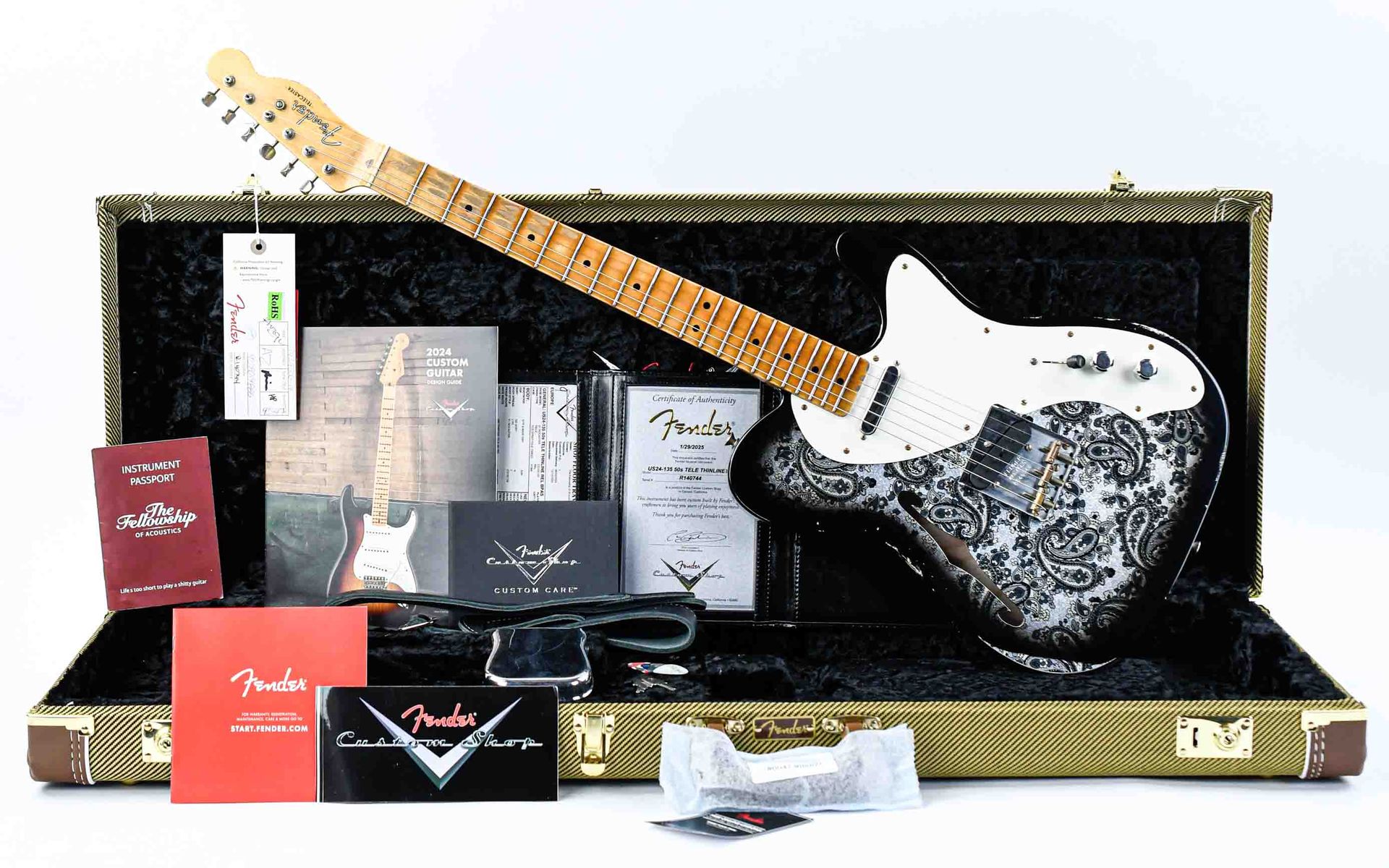 Fender Custom Shop 50s Telecaster Thinline Black Paisley Relic | The ...