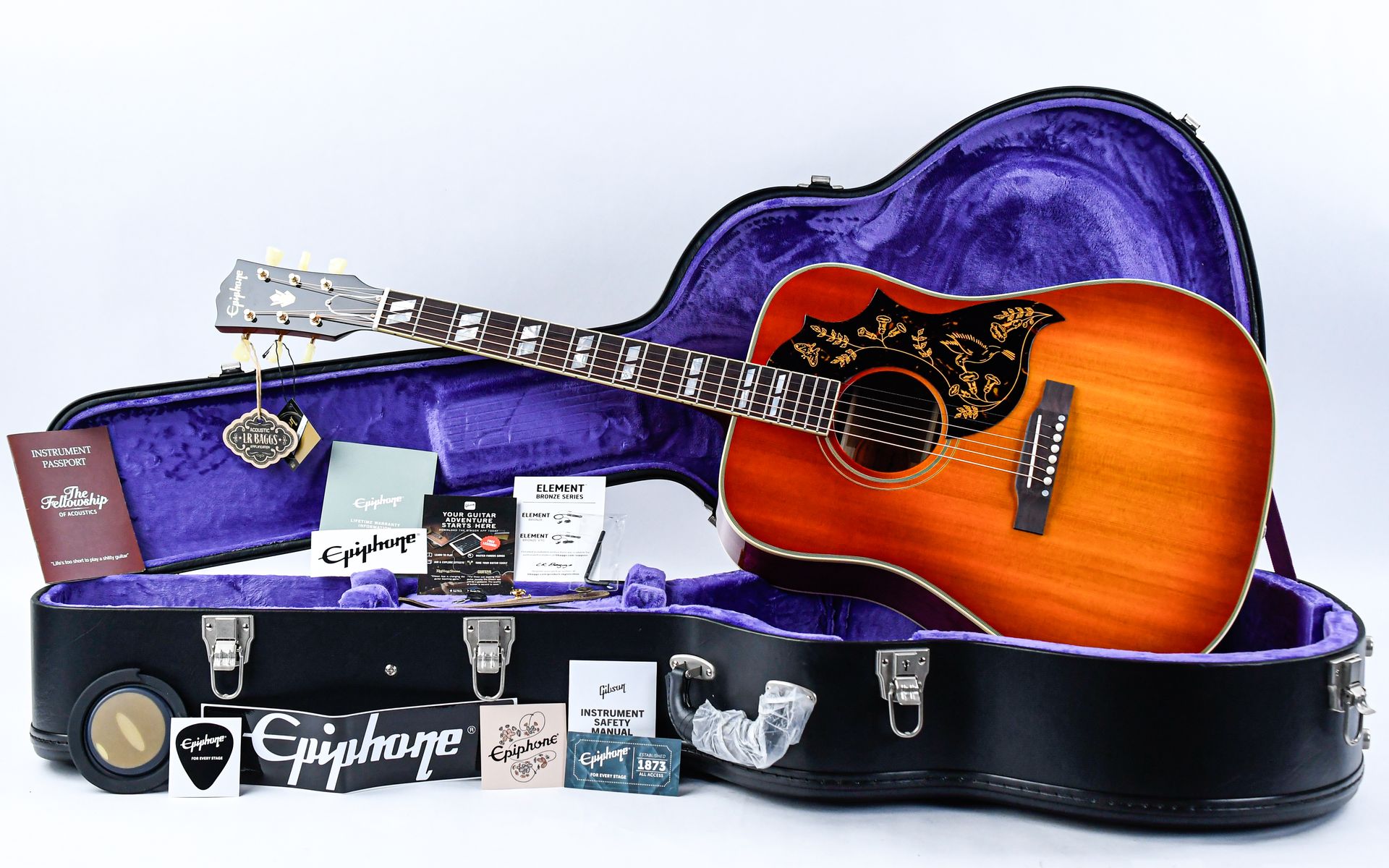 Epiphone Inspired by Gibson Custom 1960 Hummingbird Reissue Heritage ...