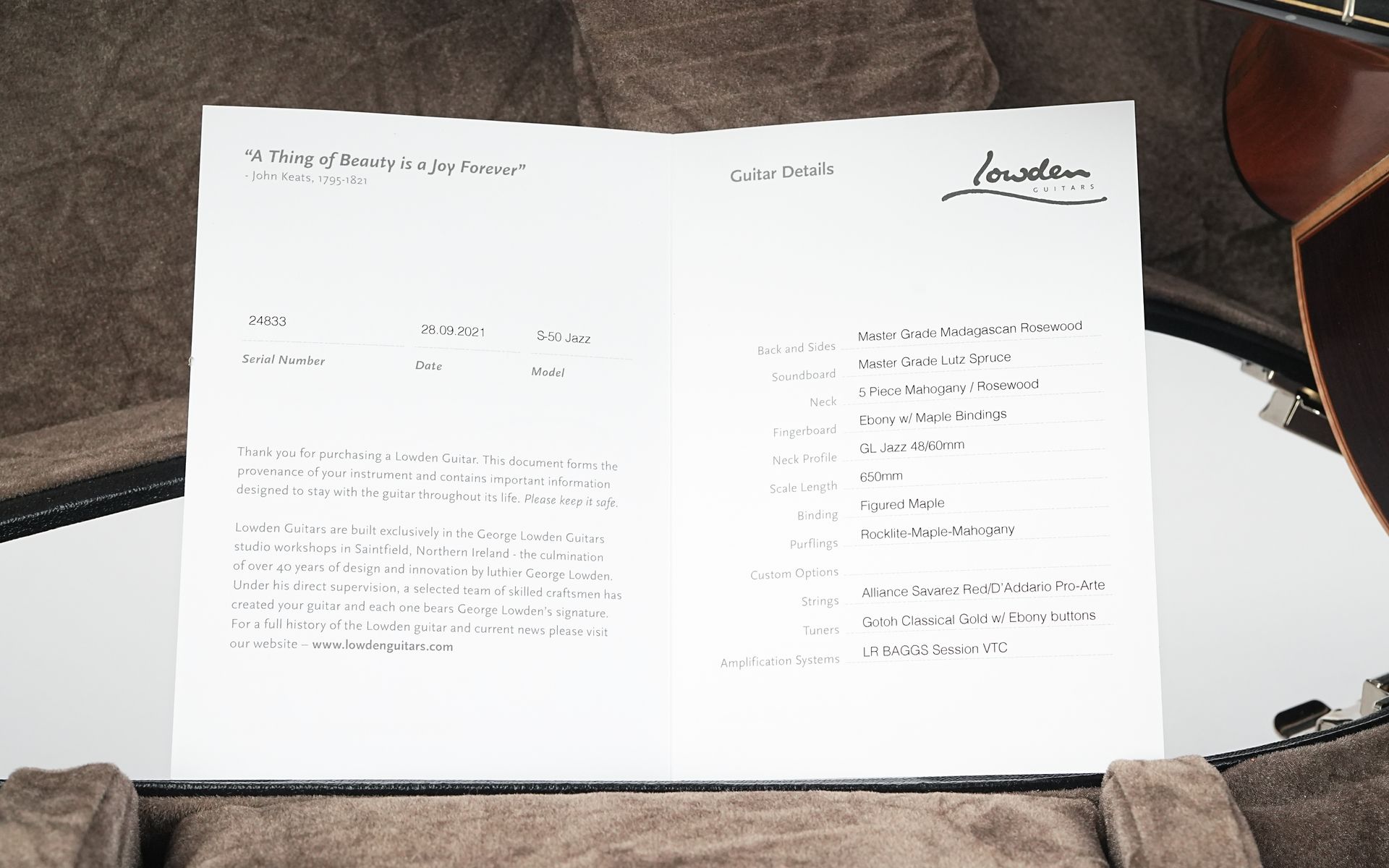 Lowden S50J Madagascar Rosewood Lutz Spruce 2021 | The Fellowship of ...