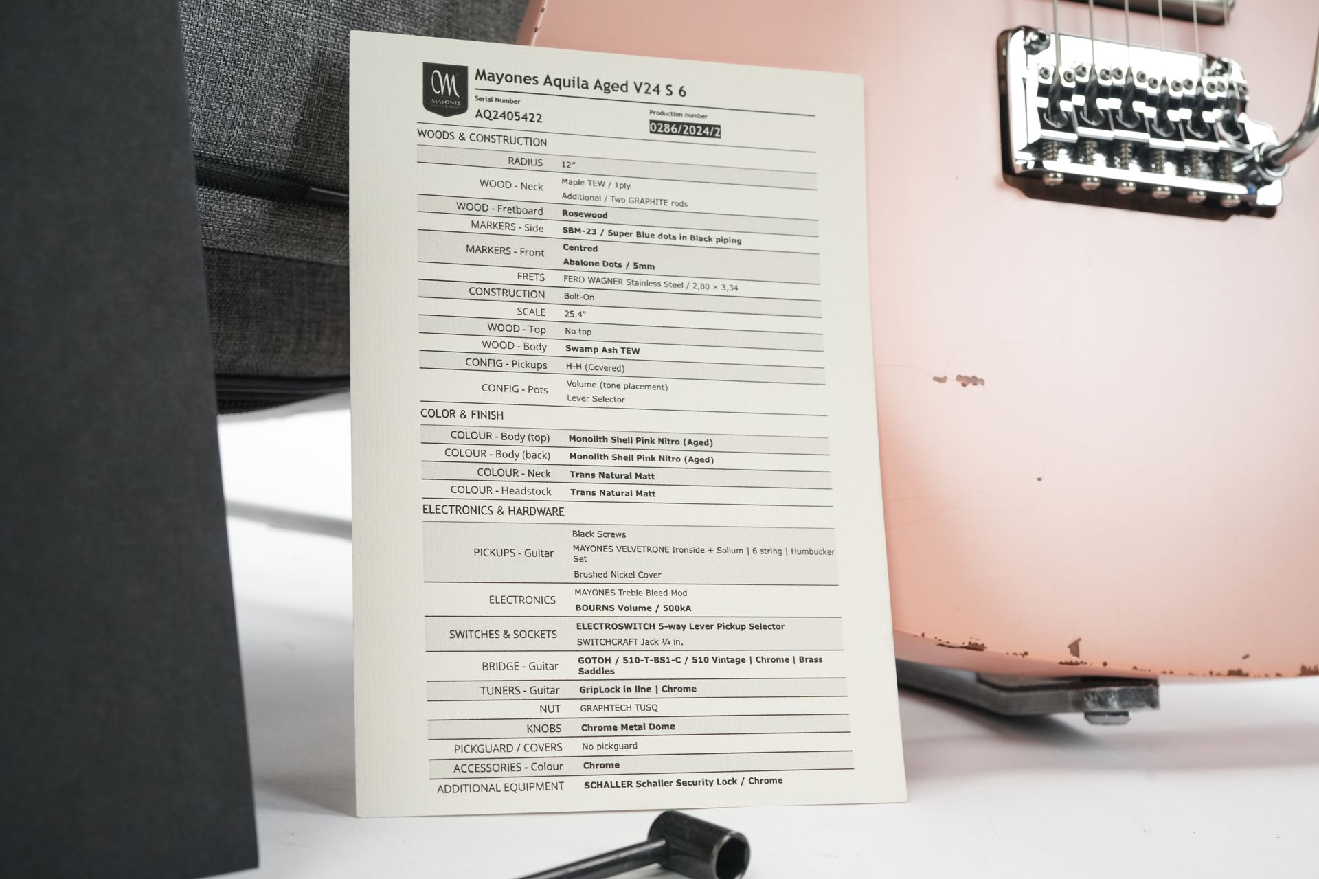 Mayones Aquila V24 S6 Aged Shell Pink 2024 | The Fellowship of Acoustics