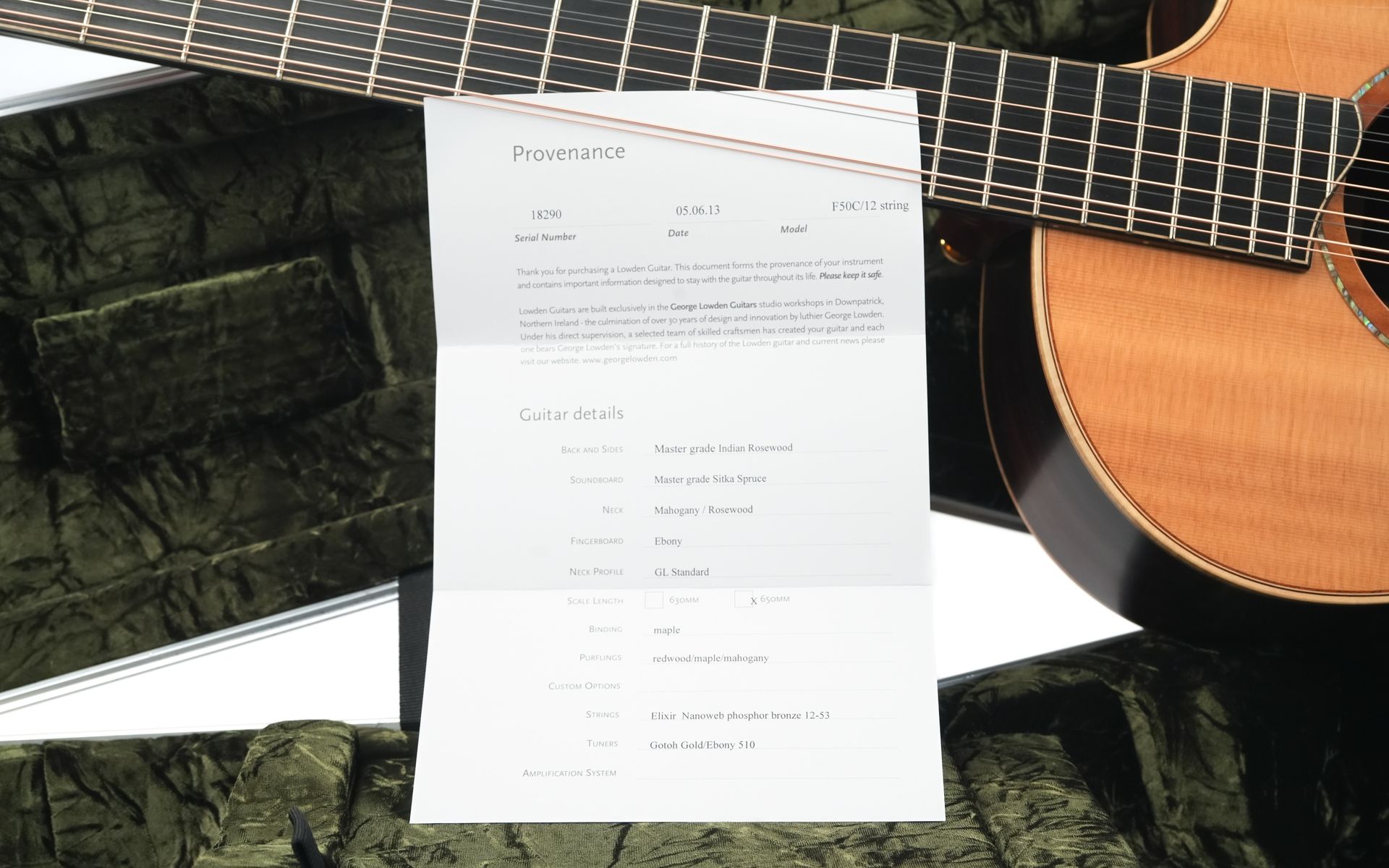 Lowden F50C 12 String Indian Rosewood Sitka Spruce 2013 | The ...