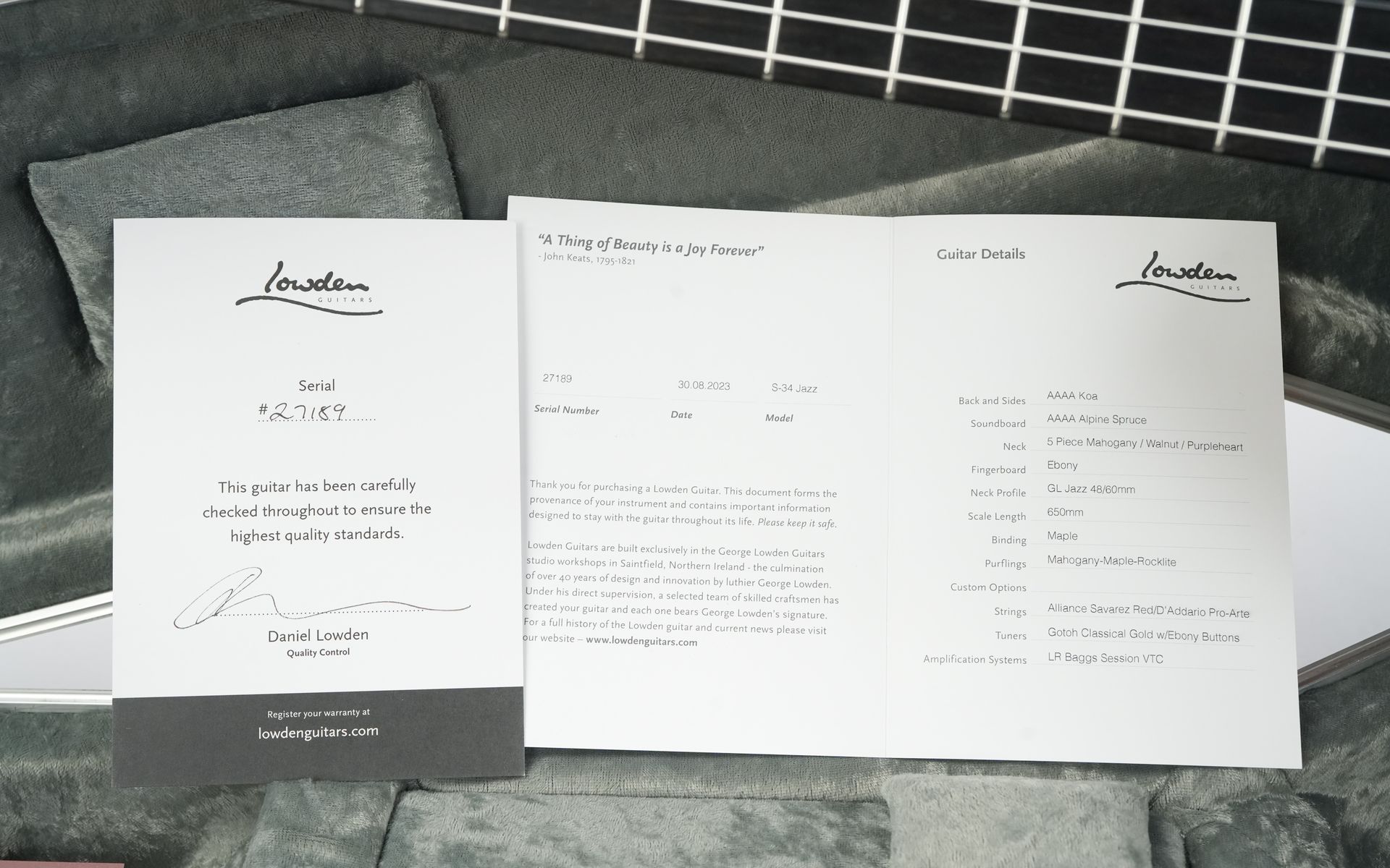 Lowden S34J Koa Jazz Nylon Crossover 2023 | The Fellowship of Acoustics