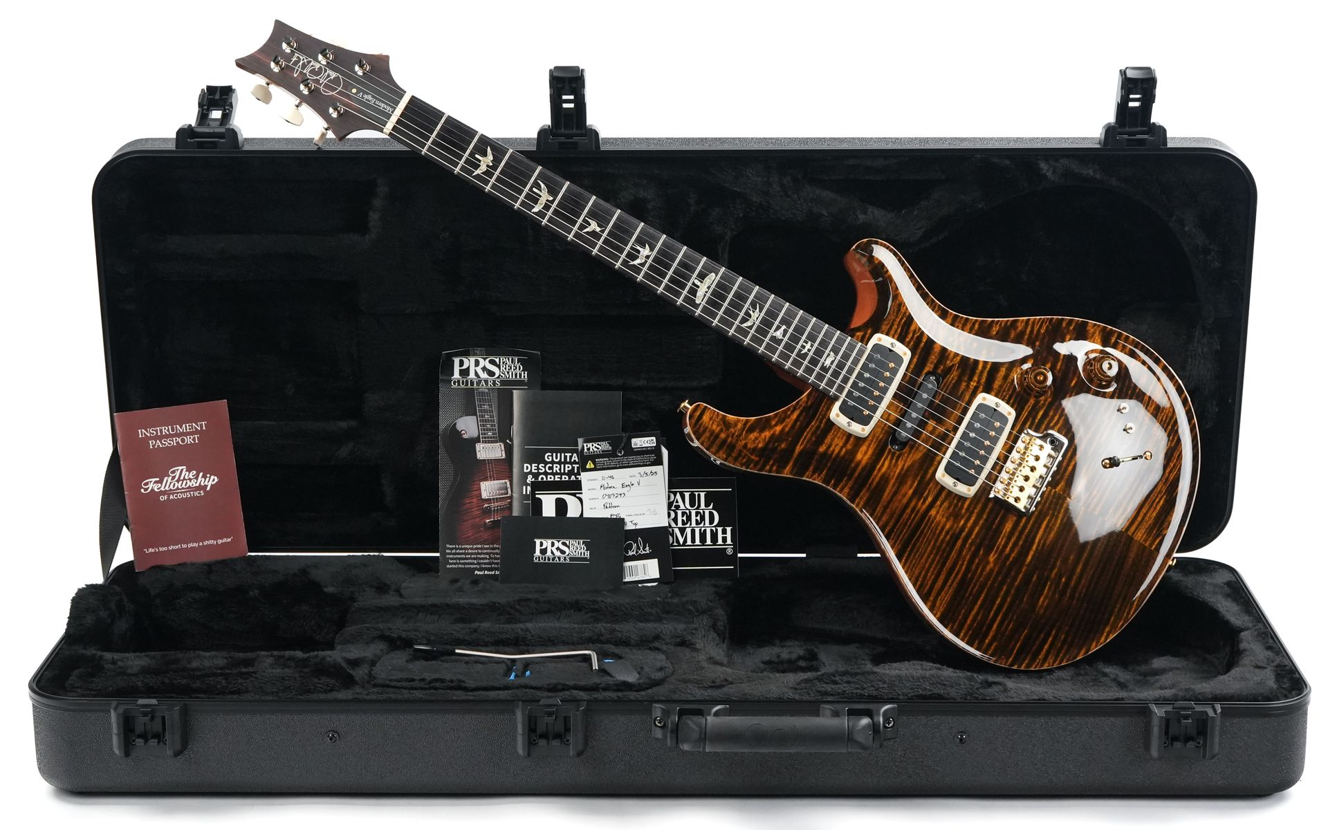 PRS Modern Eagle V Yellow Tiger 10 Top | The Fellowship of Acoustics