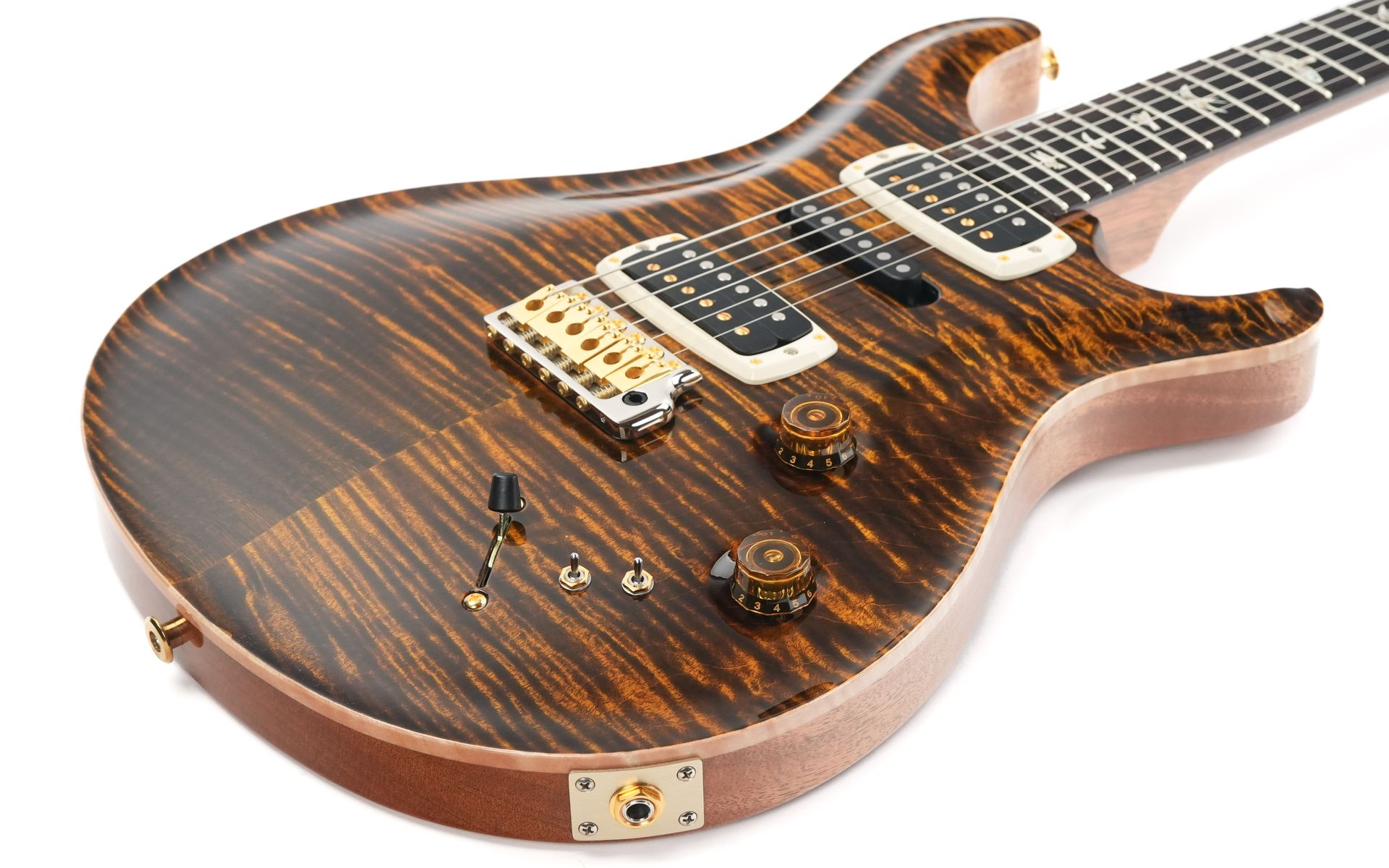 PRS Modern Eagle V Yellow Tiger 10 Top | The Fellowship of Acoustics