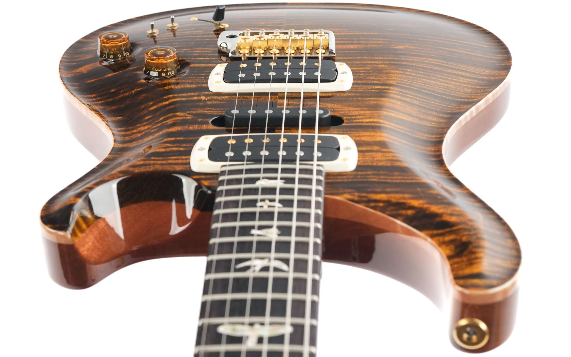 PRS Modern Eagle V Yellow Tiger 10 Top | The Fellowship of Acoustics