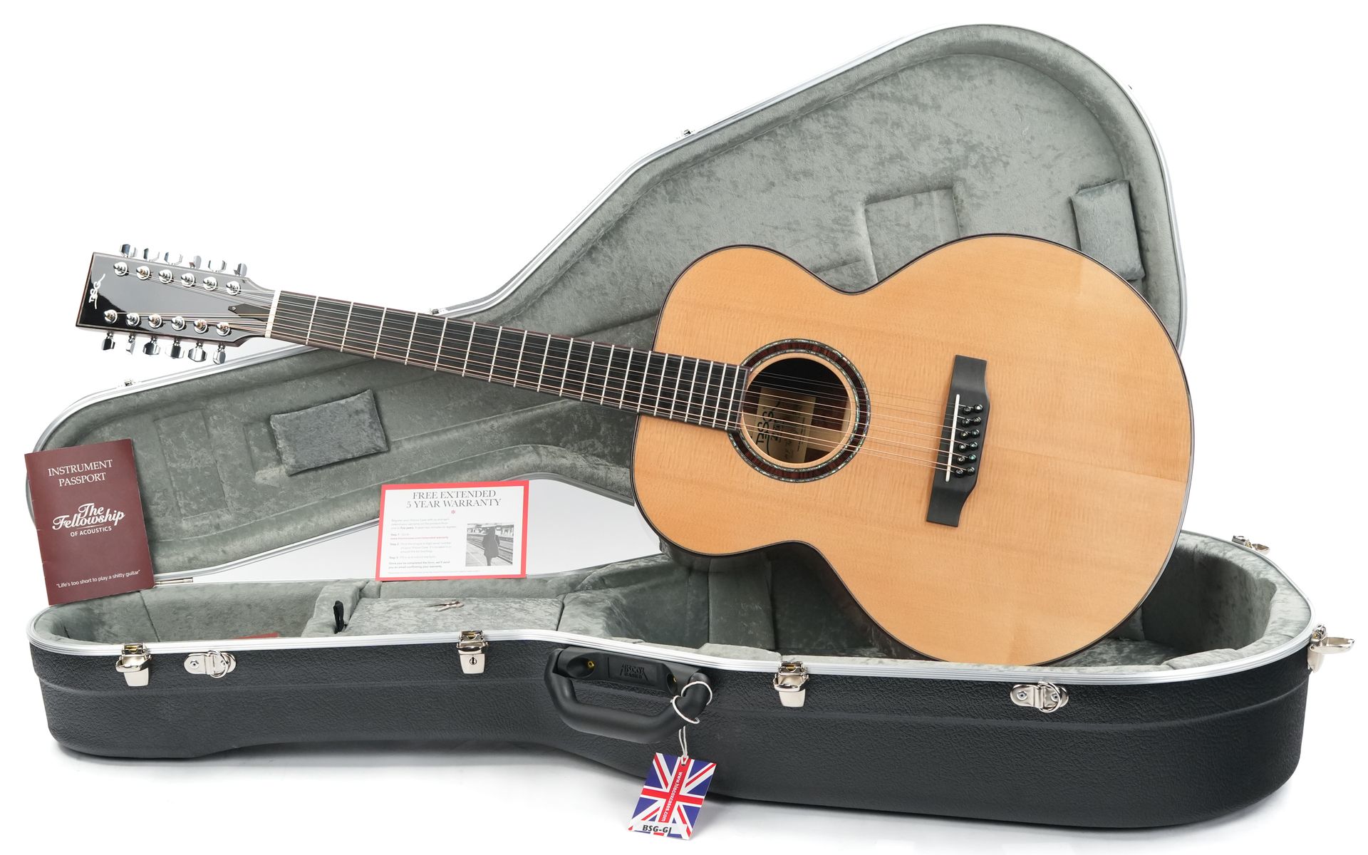 BSG GJ11F Quilted Mahogany Sitka Spruce 12 String | The Fellowship of ...