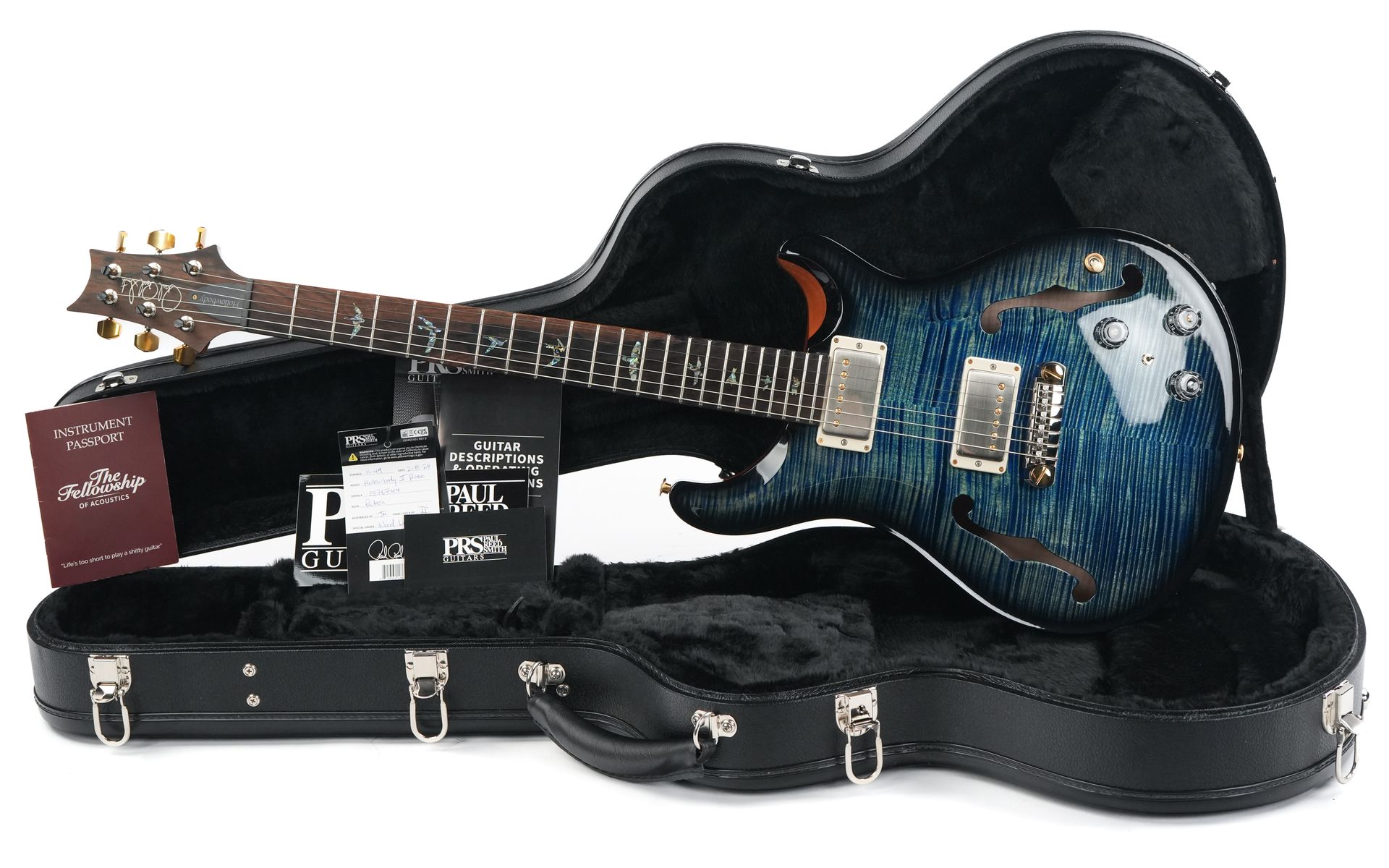 PRS Wood Library Hollowbody II Piezo 10 Top Laguna Smokeburst 2024 ...