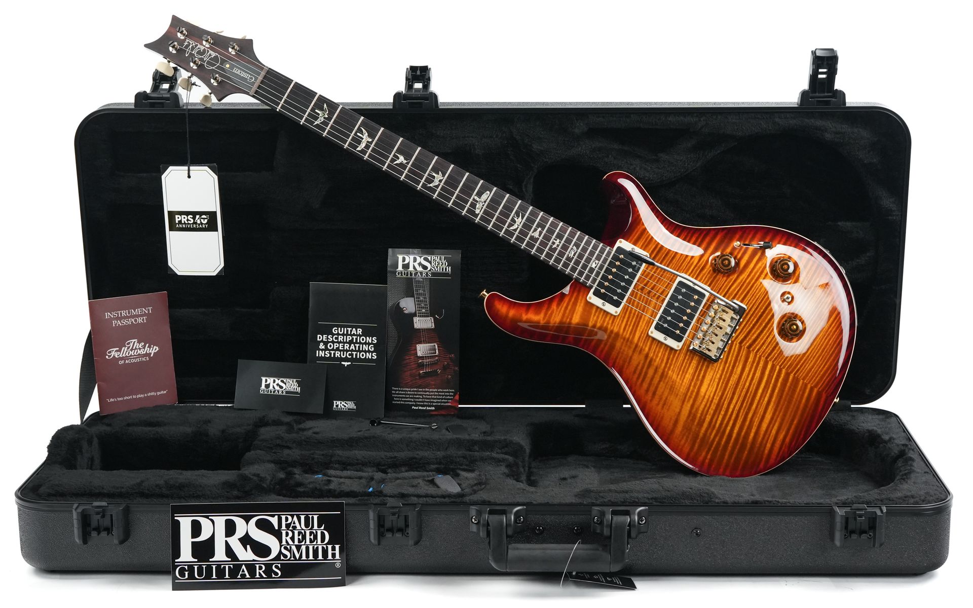 PRS Custom 24 10 Top Piezo Black Gold Burst | The Fellowship of Acoustics