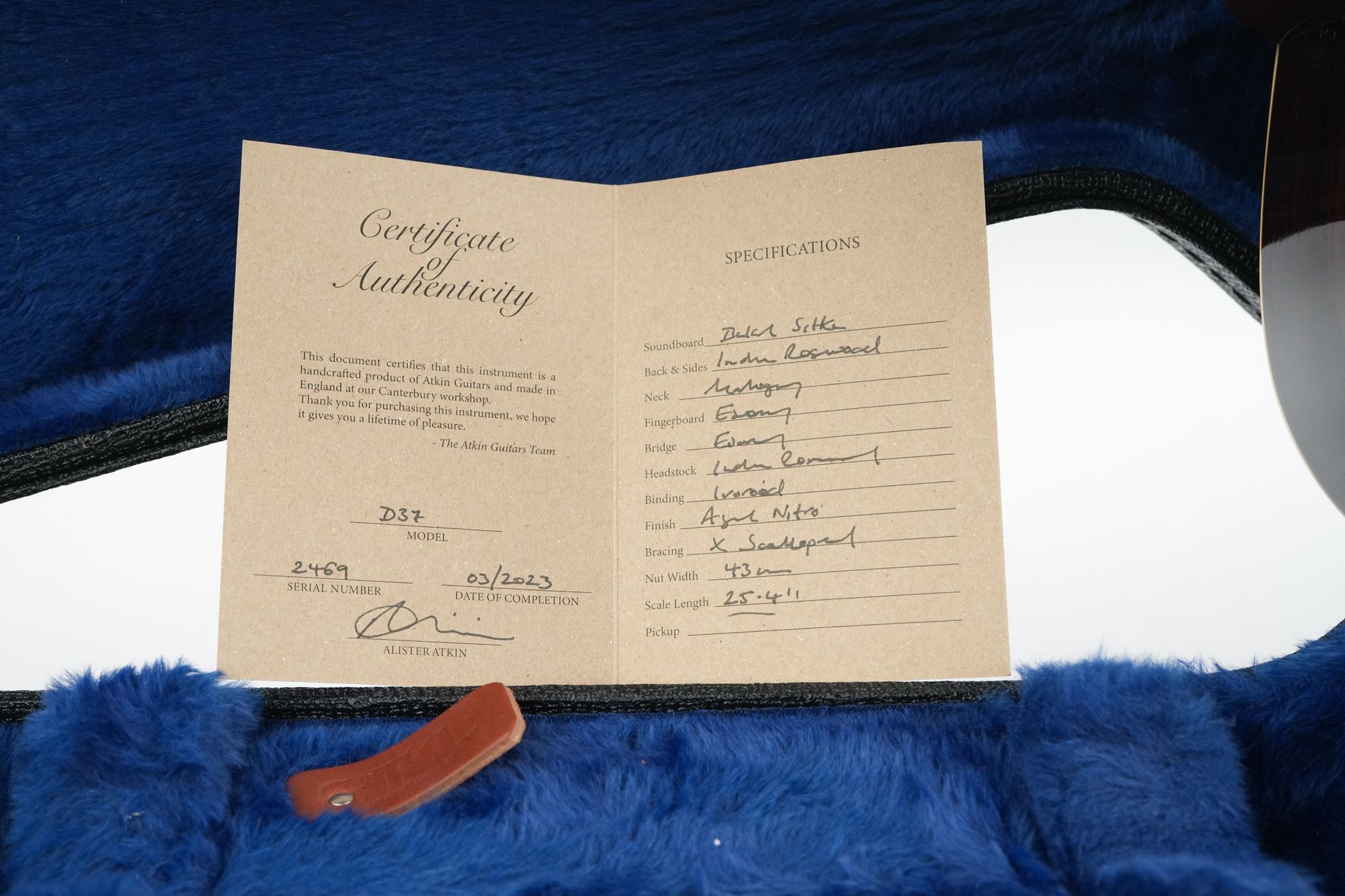 Atkin D37 Rosewood Spruce 2023 | The Fellowship of Acoustics