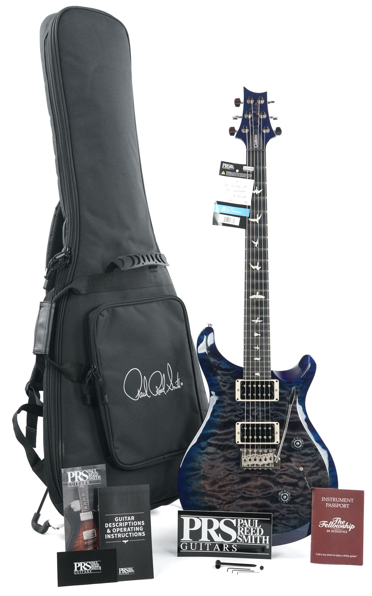 PRS S2 Custom 24 LTD Edition Quilted Maple Faded Gray Black Blue Burst ...