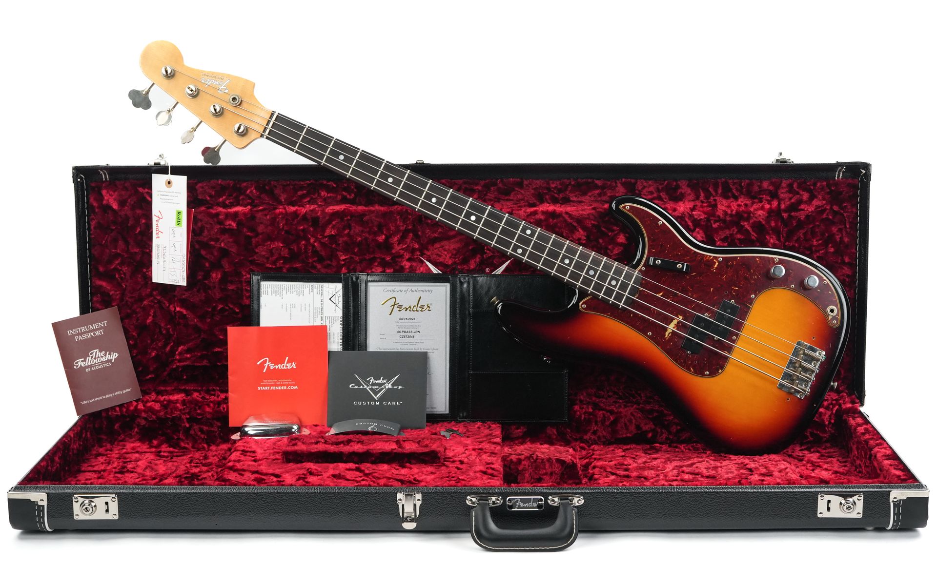 Fender Custom Shop 66 Precision bass Journeyman Bleached 3 Tone ...