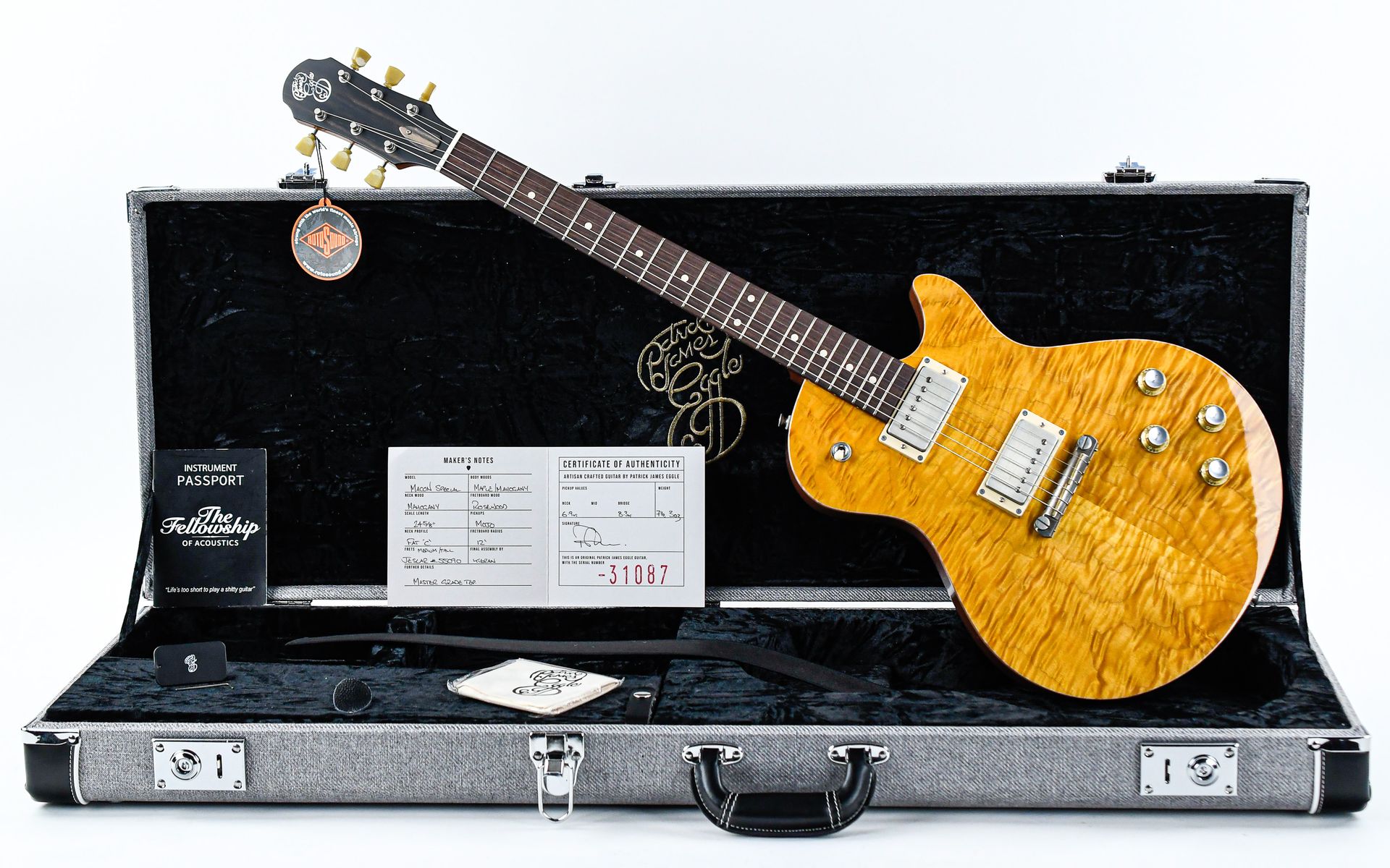 Patrick James Eggle Macon Special Lemon Burst | The Fellowship of Acoustics