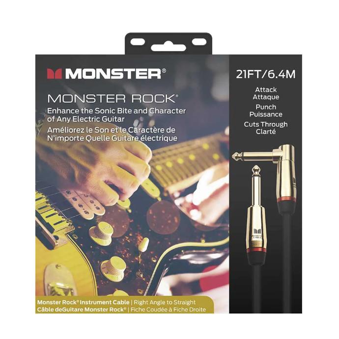 Monster Cable Rock 21ft Angled-Straight 6.4m Instrument Cable | The ...