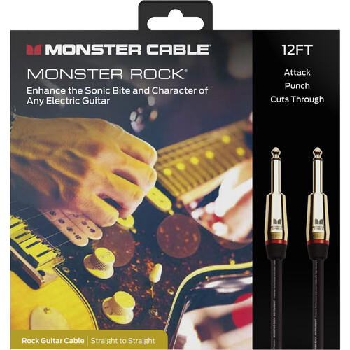 Monster Cable Rock 12 Straight Straight 3.7m Instrument Cable | The ...